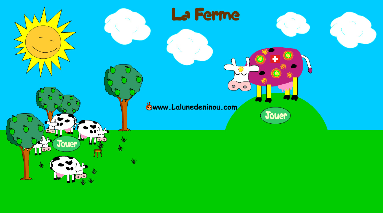 La ferme et ses animaux - Jeux pour enfants sur LaLunedeNinou.com