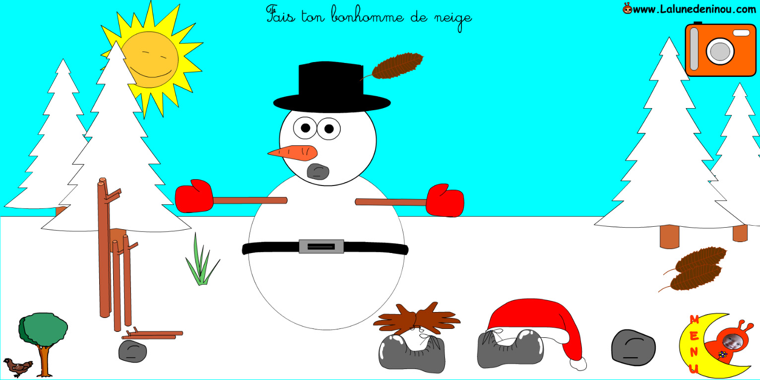 Jeu de bonhomme de neige - LaLunedeNinou.com