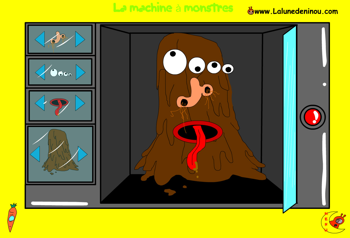 Jeu la machine à monstres - Jeux pour enfants sur LaLunedeNinou.com